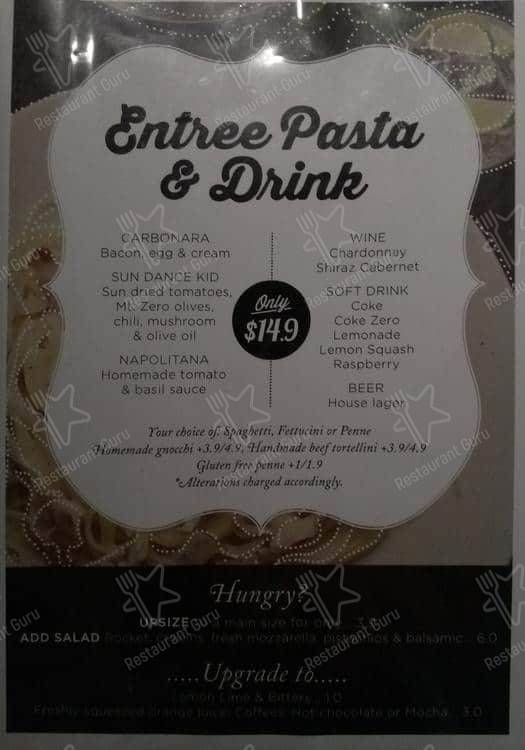 Menu at Universal Restaurant, Carlton