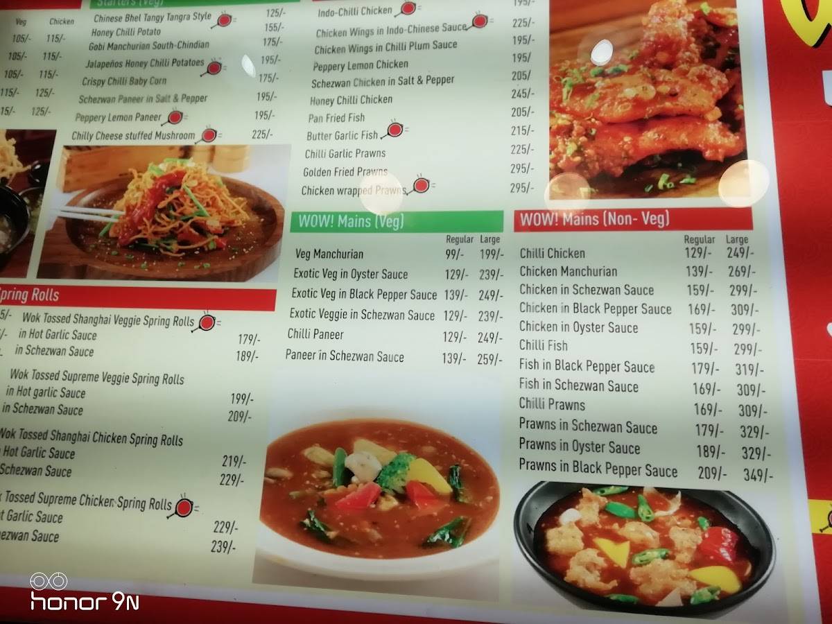 Menu at WOW China, Kolkata, 149