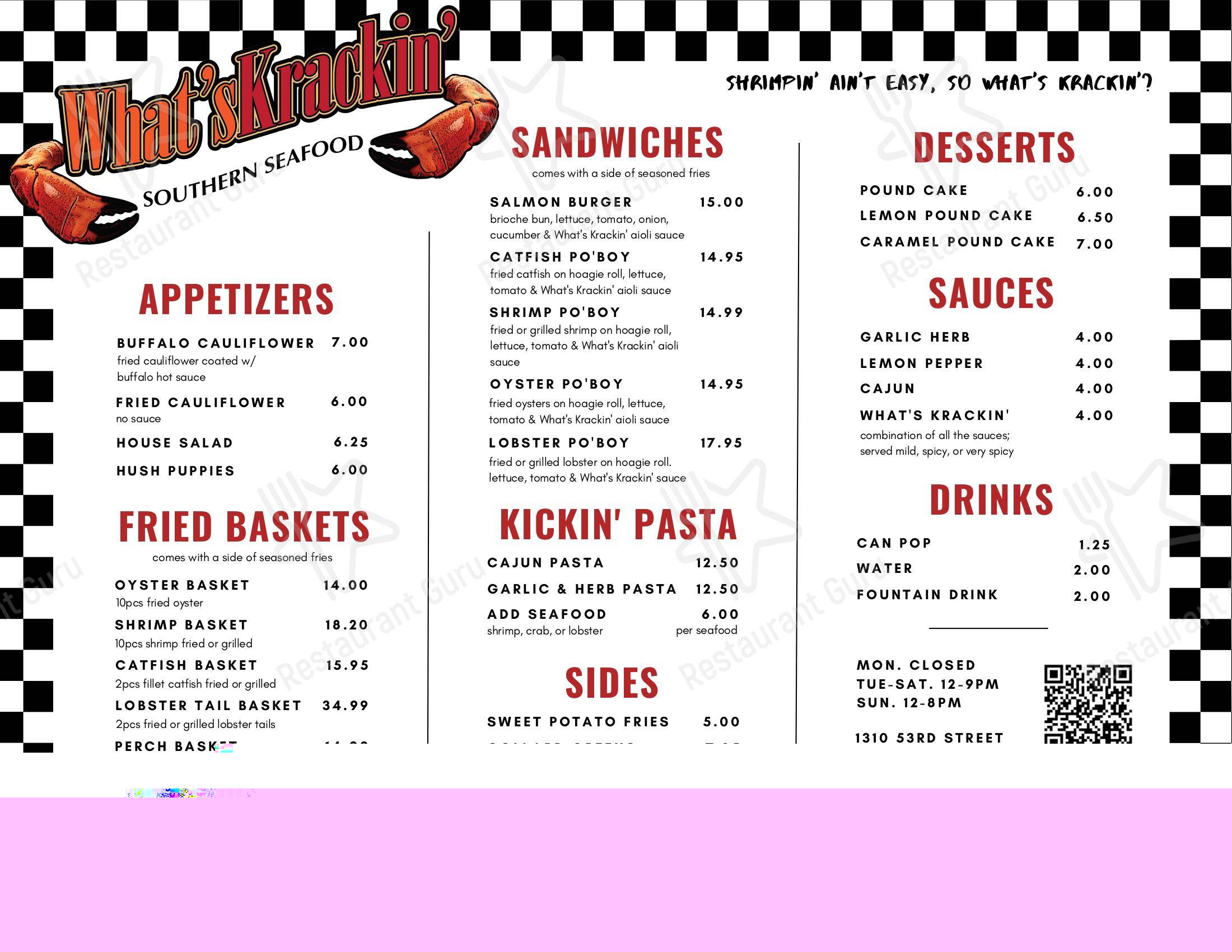 Menu at Coyote Moon Grille restaurant, St. Cloud