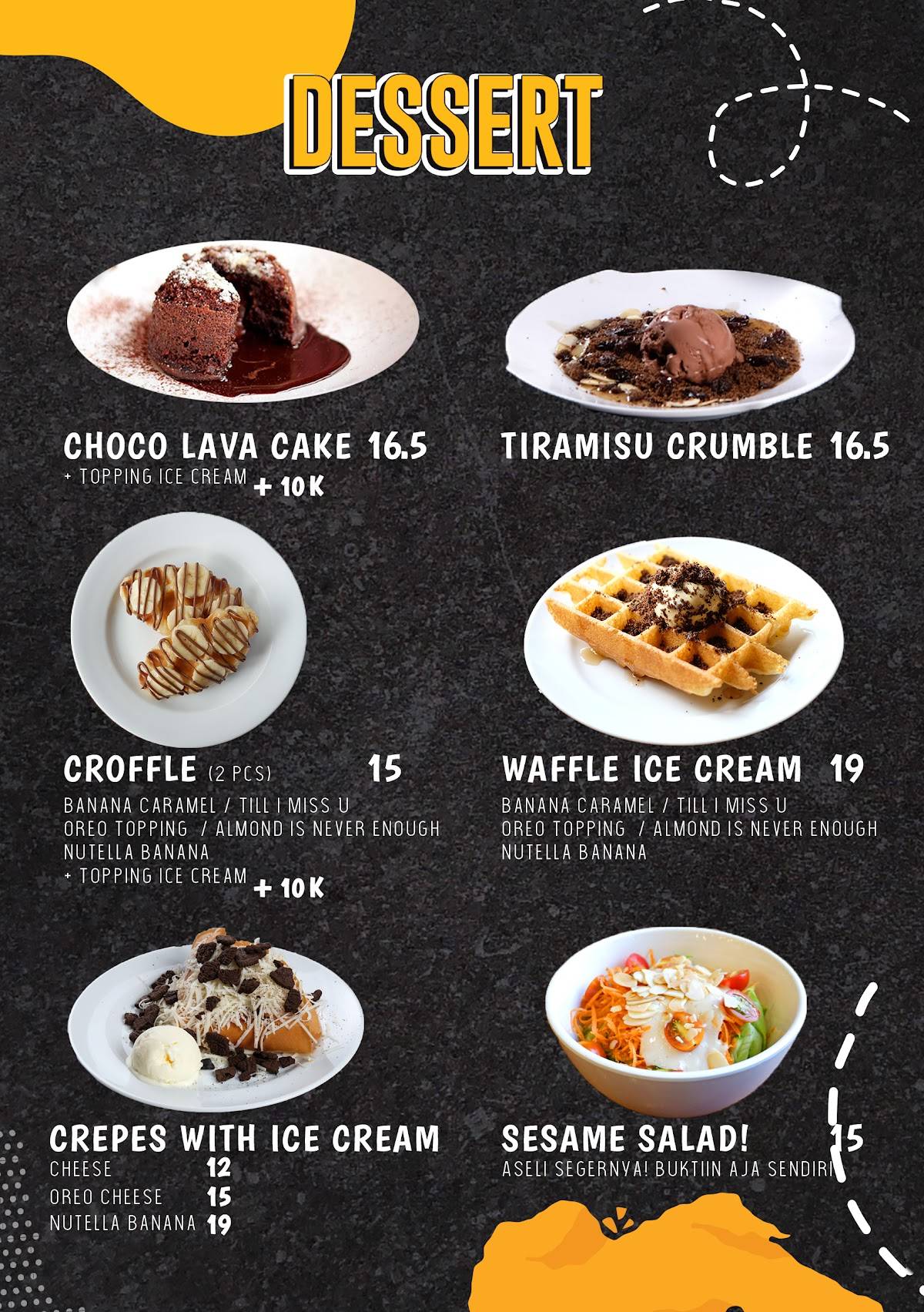 Menu at Wingz o Wingz Gegerkalong restaurant, Bandung