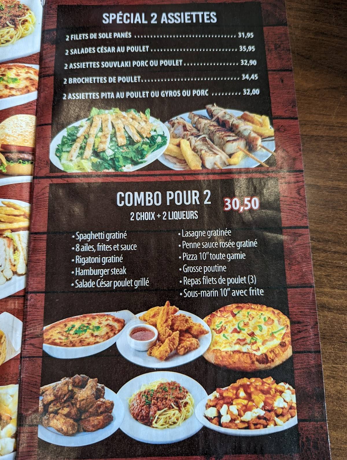Menu au Restaurant Yotis, Montréal