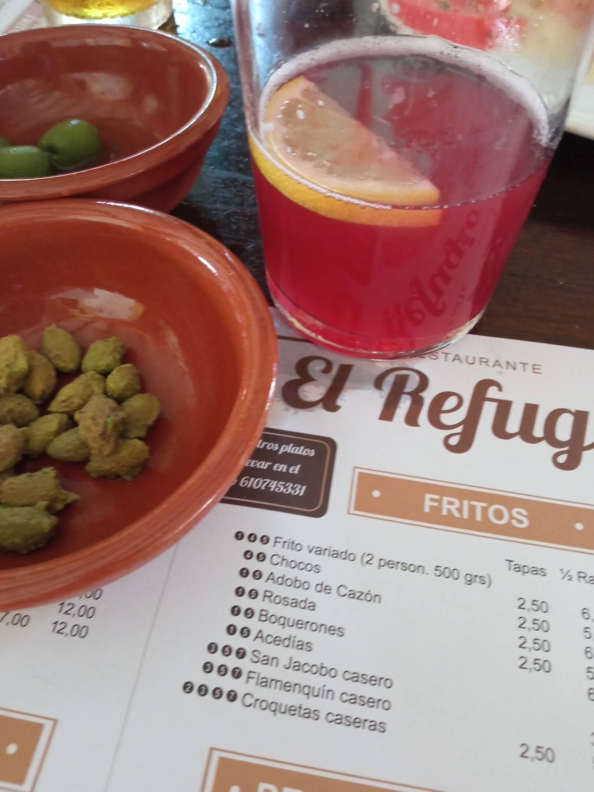 Menu at Restaurante El Refugio, Nerja