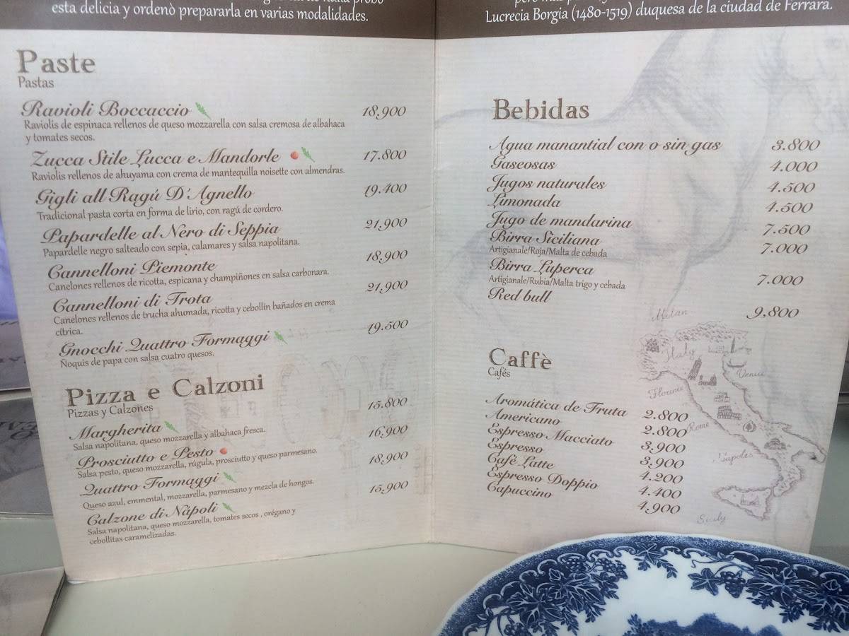 Carta de Restaurante Rómulo y Remo, Bogotá, Cl. 27 # 4 - 49
