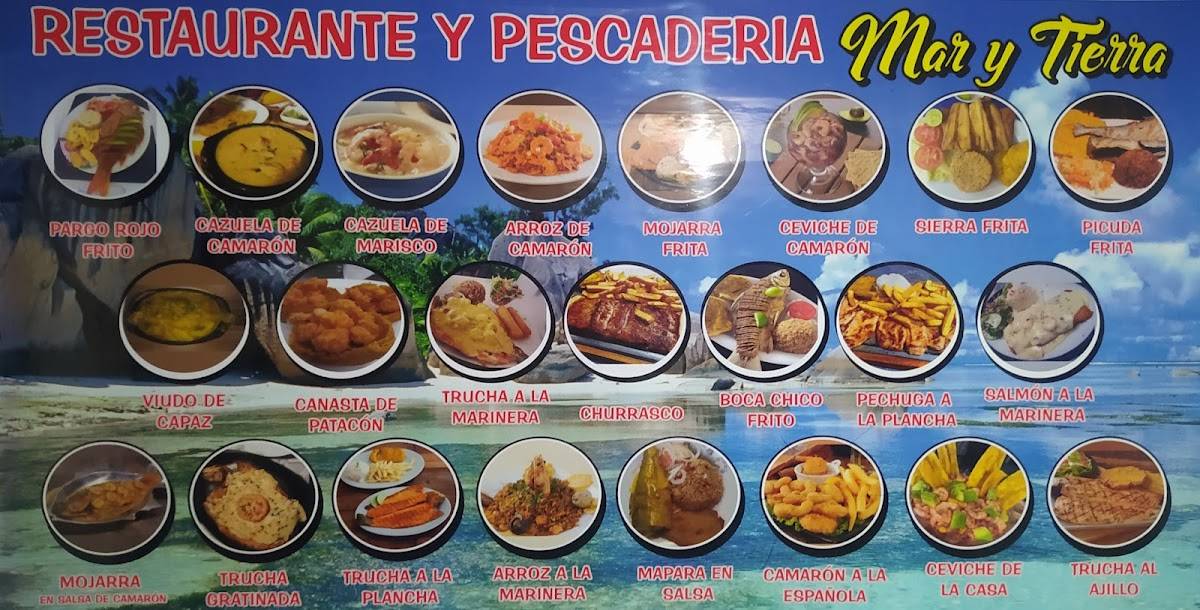 Menu at Restaurante y Pescadería Mar y Tierra, Bogotá