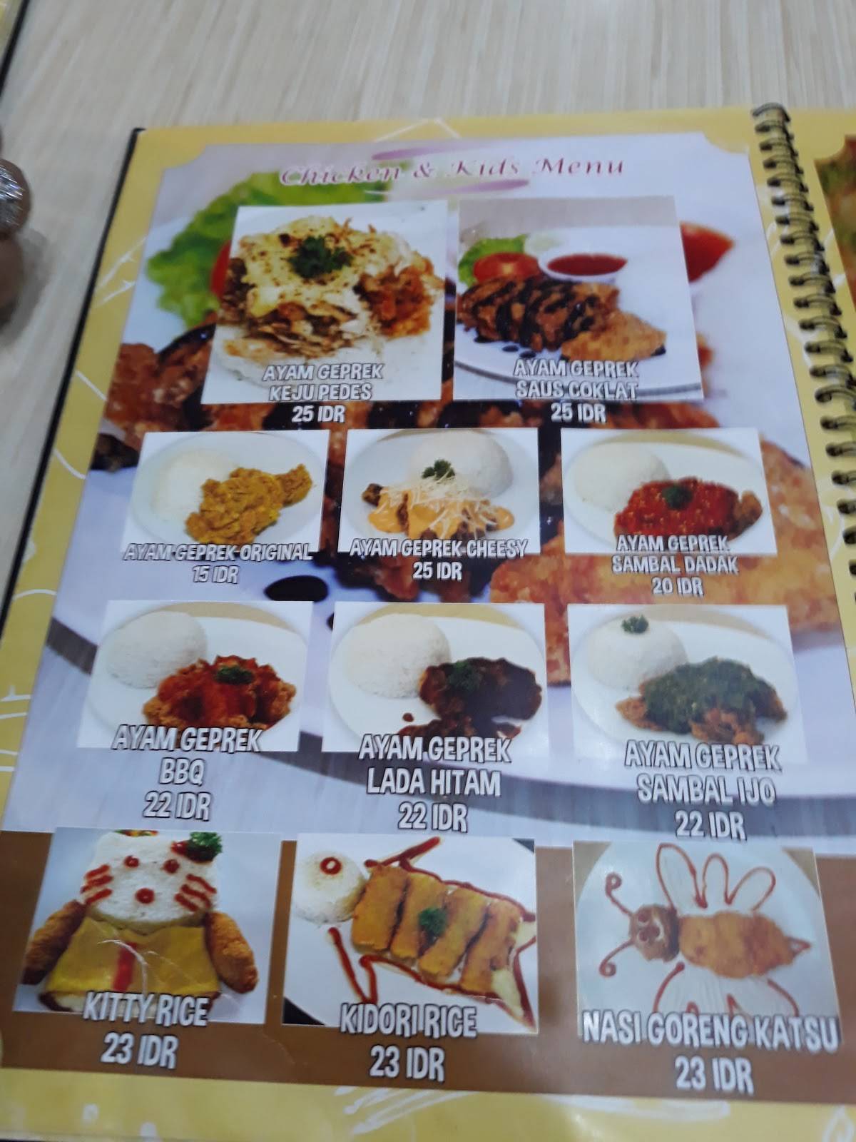Menu at Restoran Lampu Satu, Subang