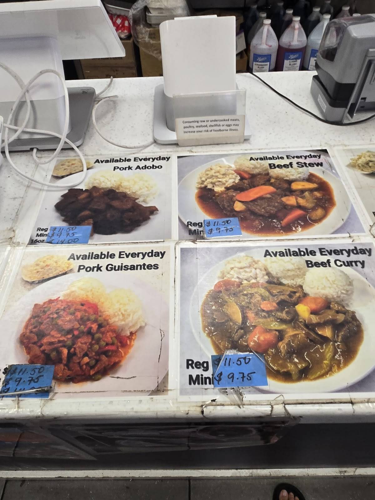 Menu at Richie's Drive Inn restaurant, Honolulu