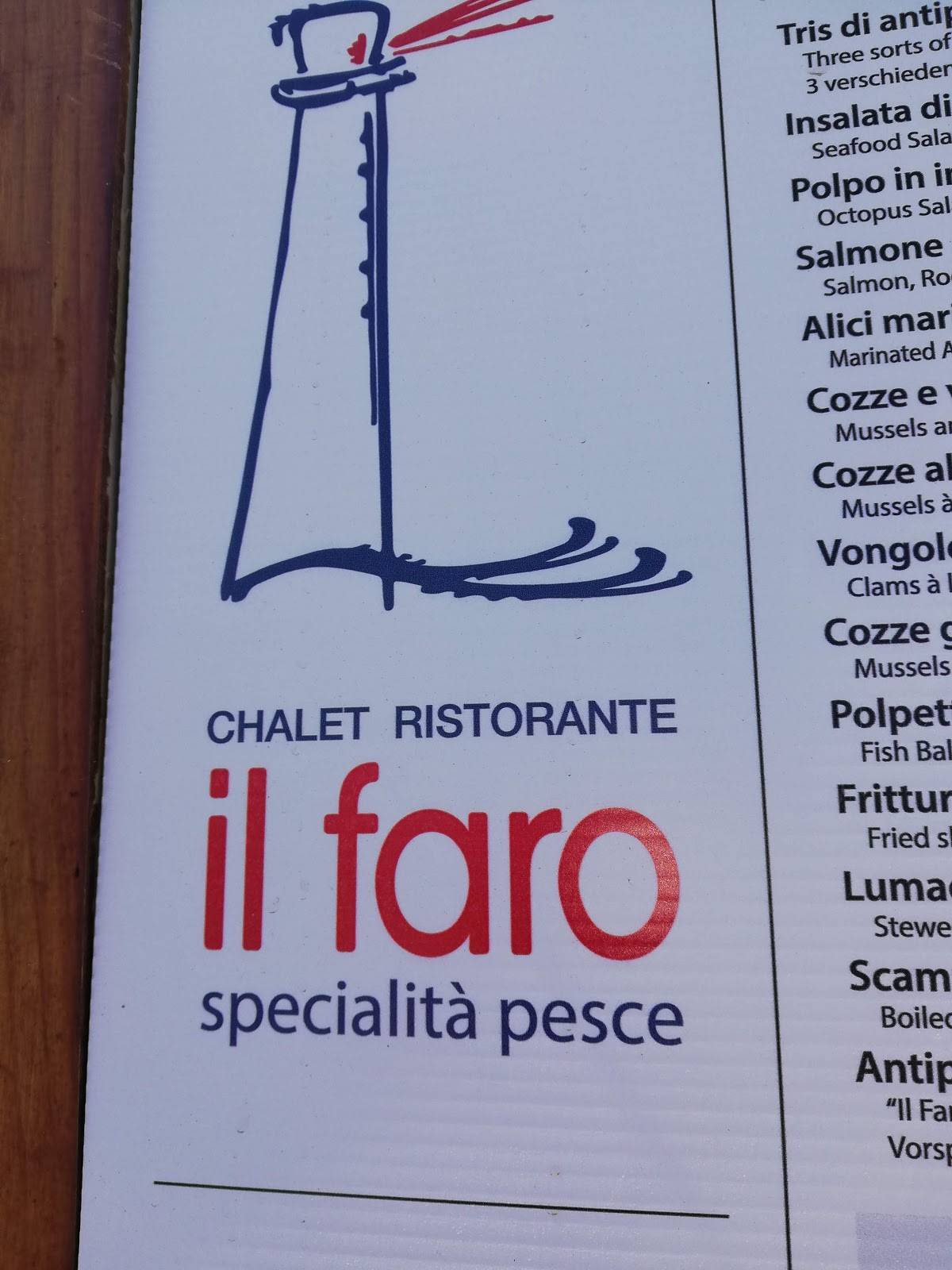 Menu da Il Faro ristorante, Pedaso