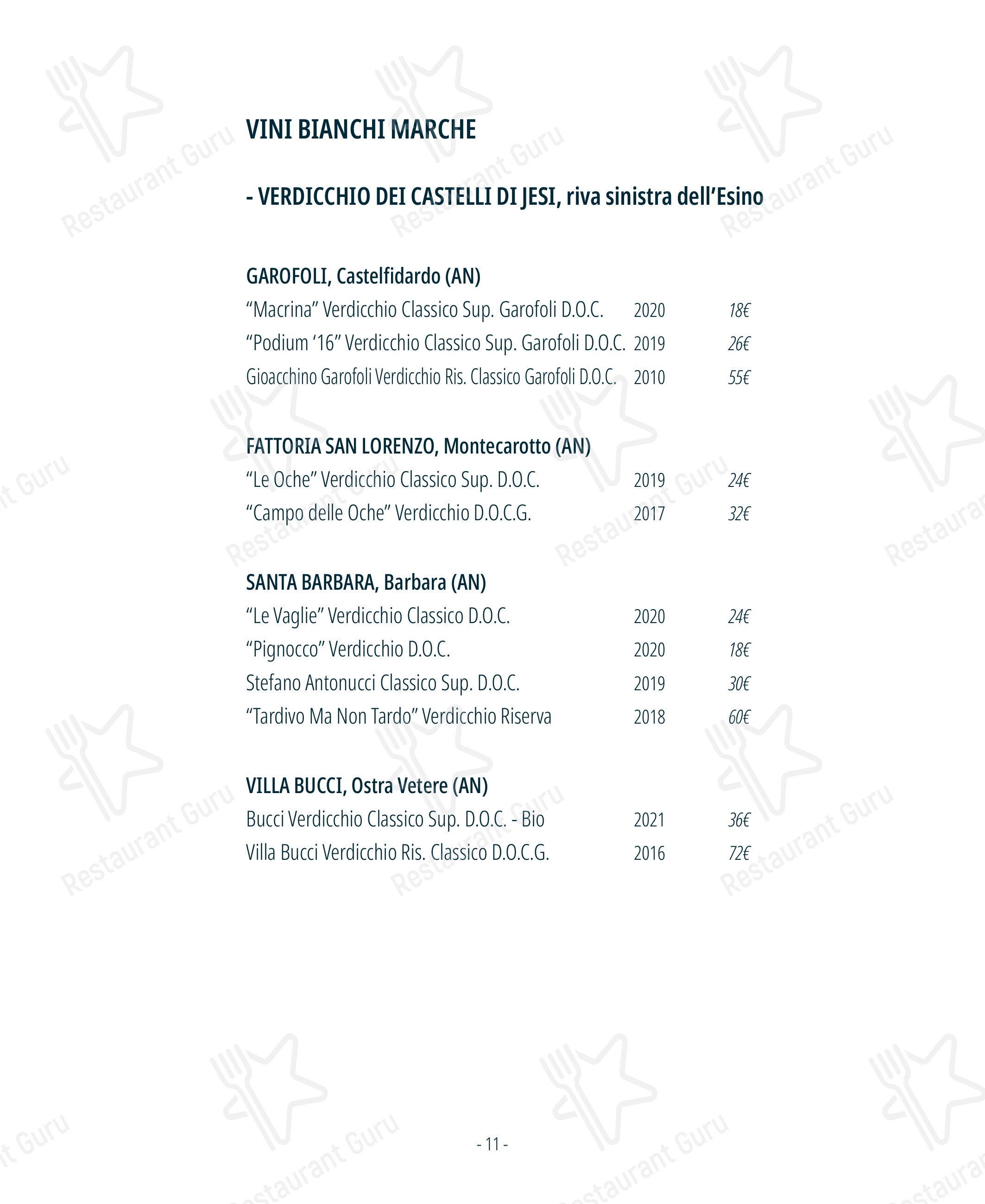 Menu da La Rotonda Ristorante Porto Recanati, Porto Recanati