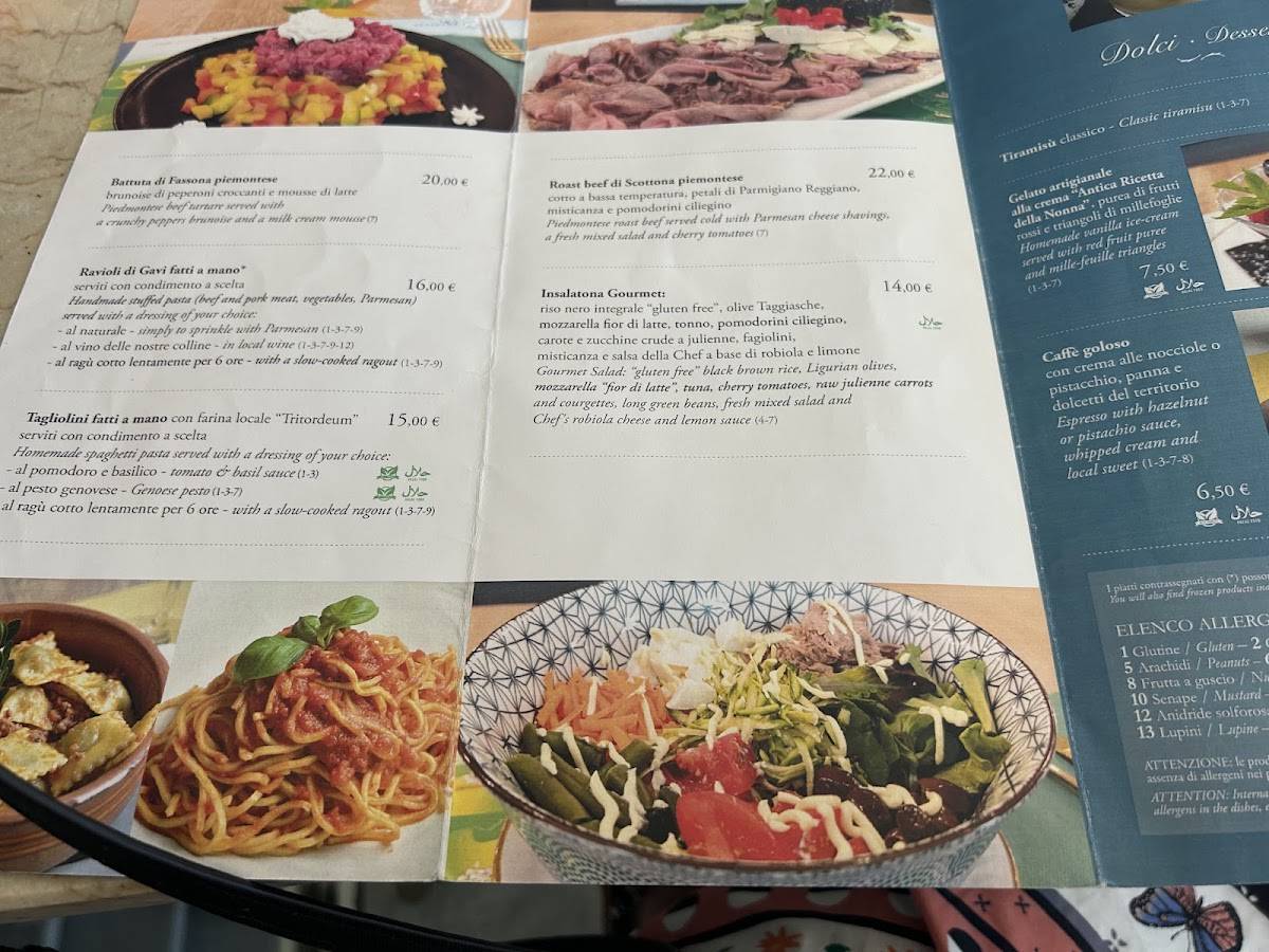 Menu at Ristorante La Vacherie, Brusaporto