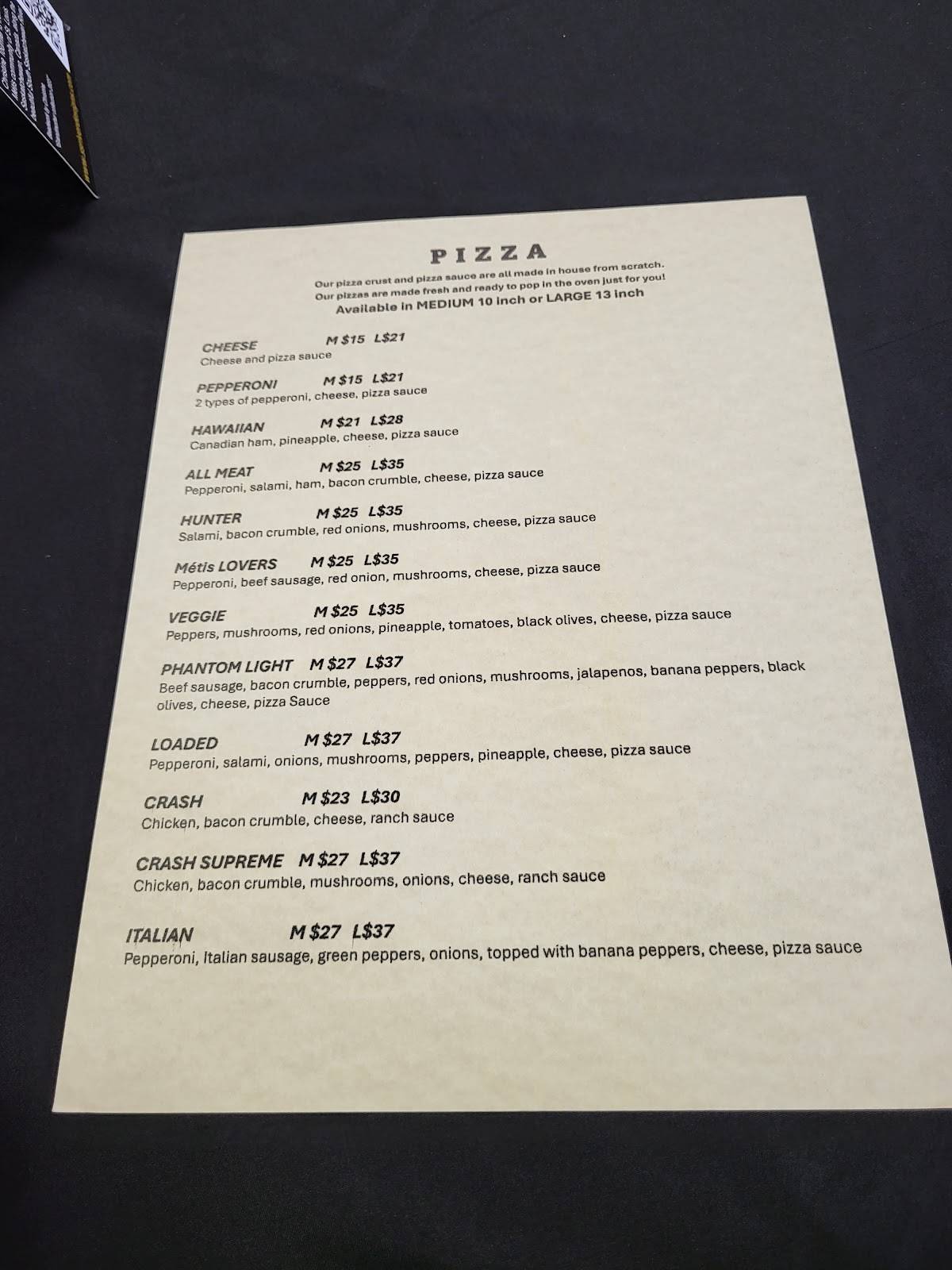 Menu at River Road Pizzeria, Saint Louis