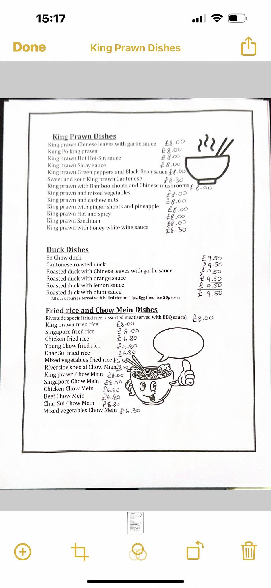 Menu at Riverside Chinese Restaurant, Omagh