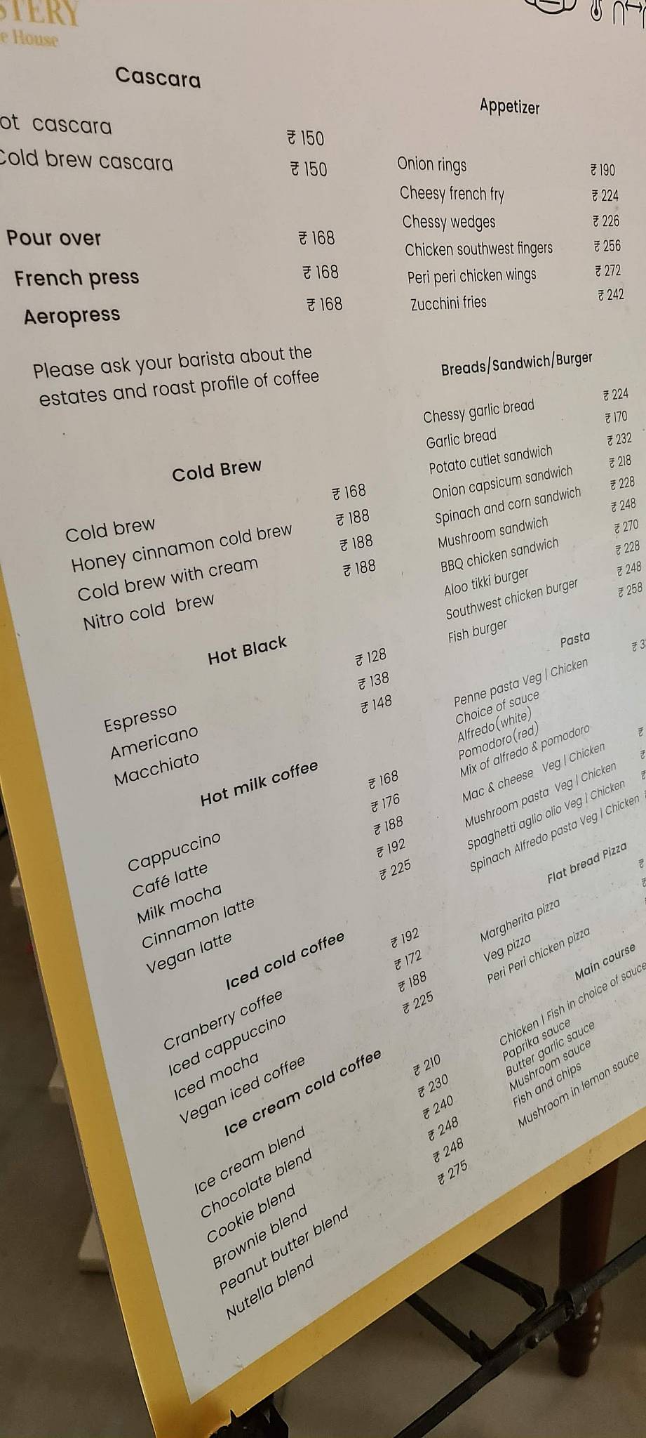 Menu at Roastery Coffee House ! Hyderabad, Hyderabad, 418