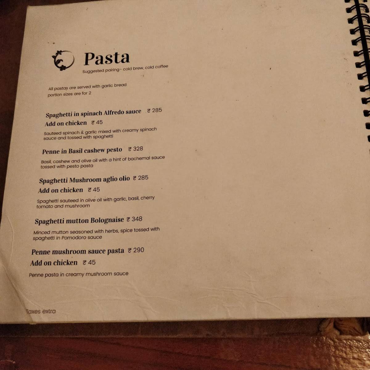 Menu at Roastery Coffee House ! Hyderabad, Hyderabad, 418
