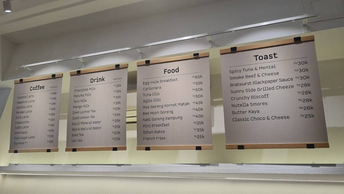 Menu at Rokue Snack Batu Tulis Raya cafe, Central Jakarta