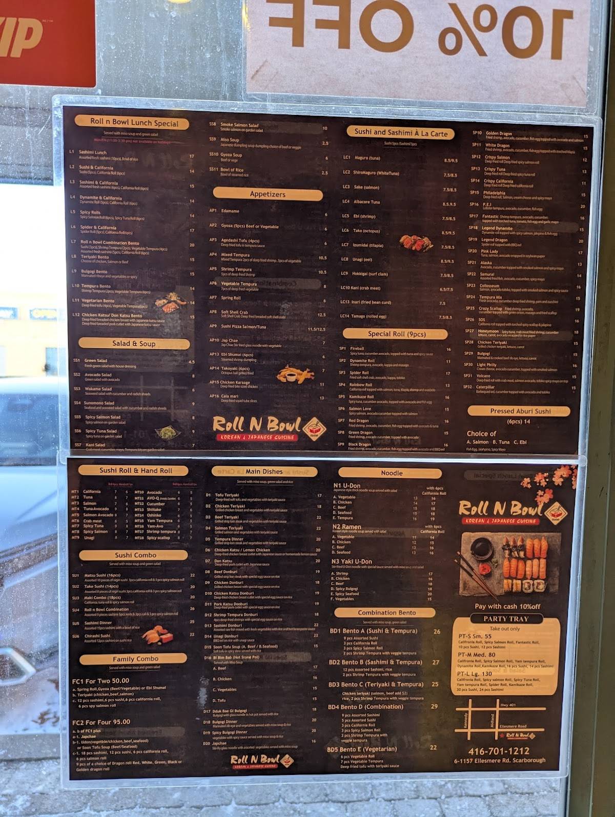 Menu at Roll N Bowl Korean & Japanese Cuisine restaurant, Toronto ...