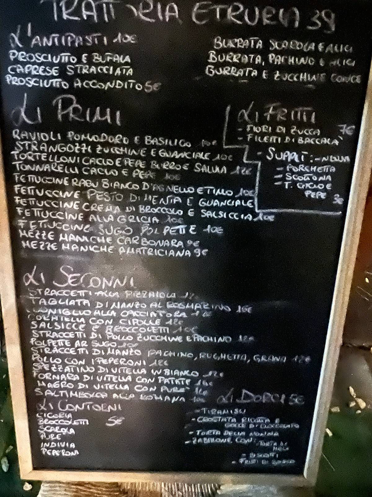 Menu da SantoPalato ristorante, Roma