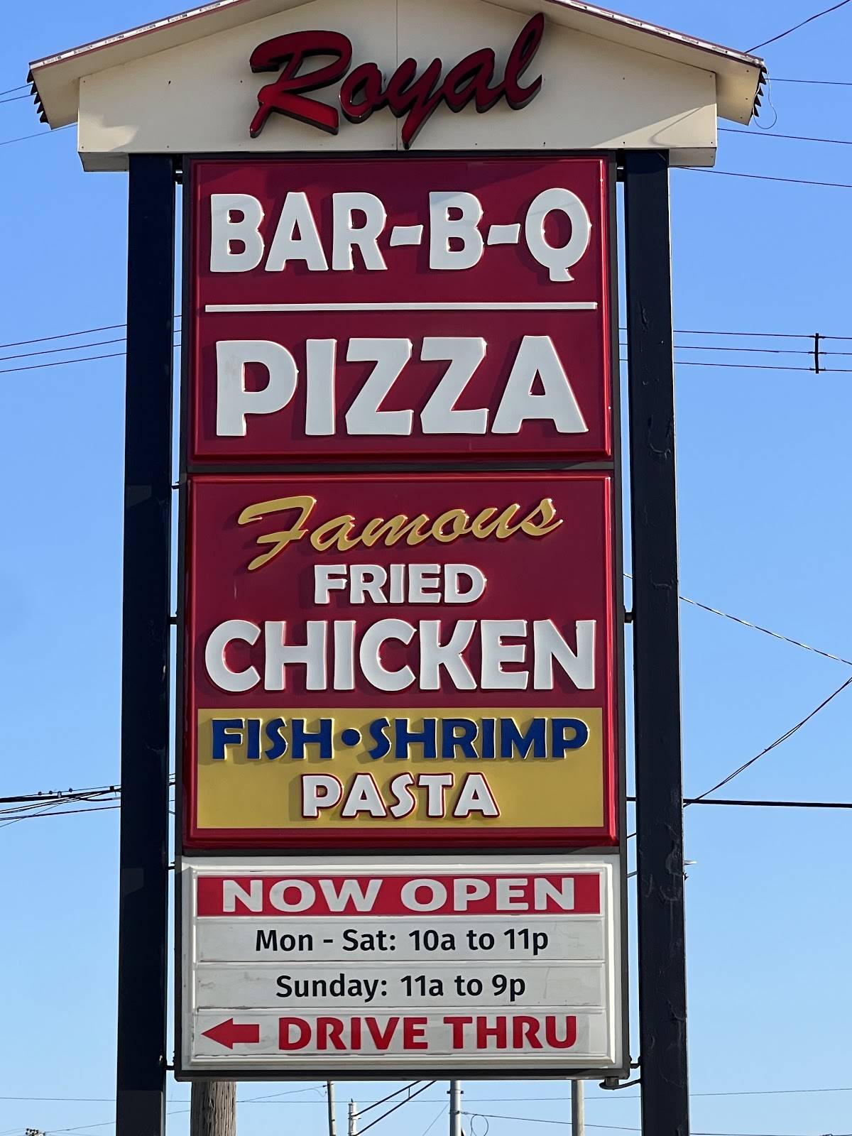 Menu at Royal Barbecue Pizza, Detroit