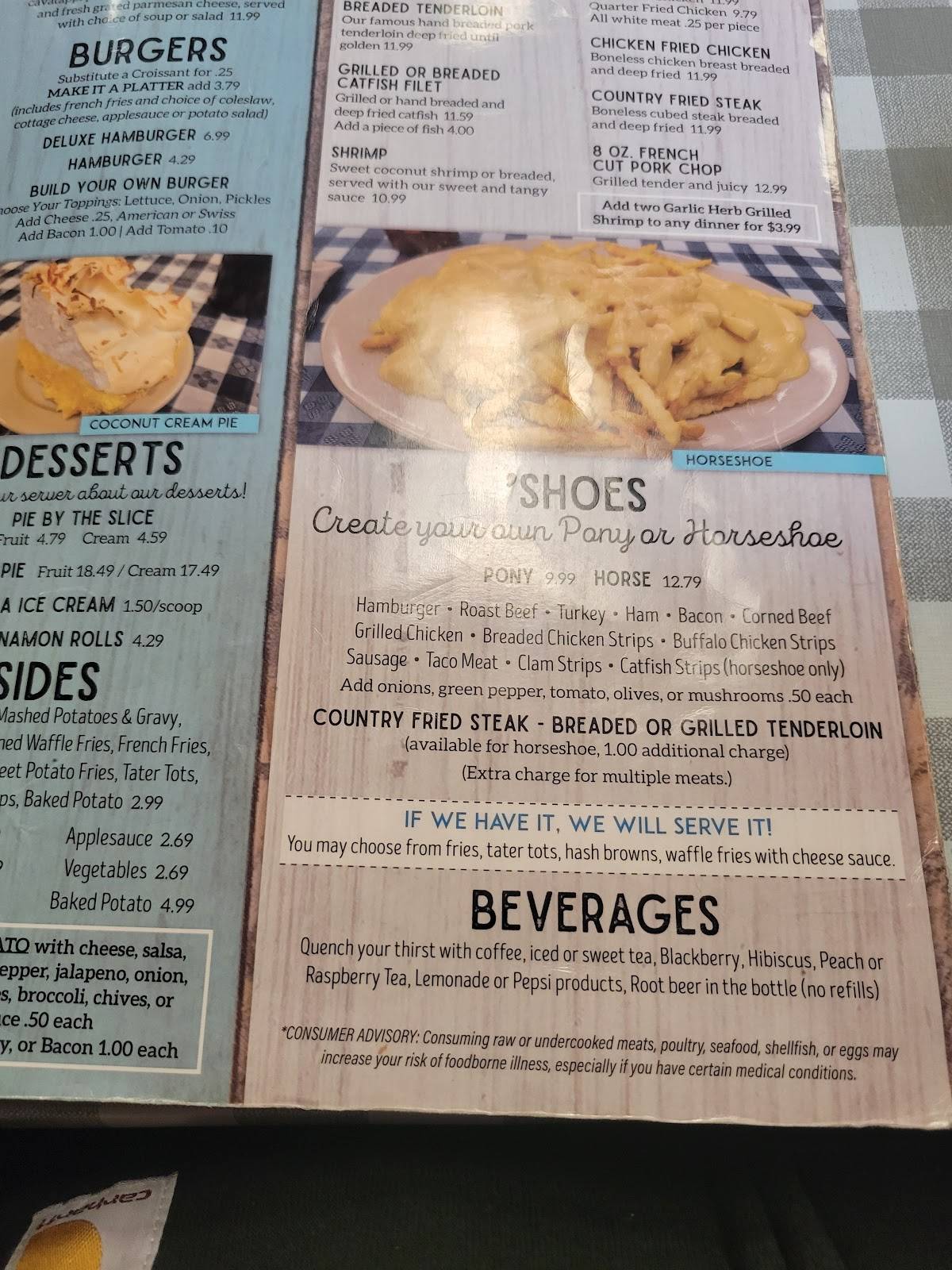 Menu at Rudi's Grill restaurant, Jacksonville