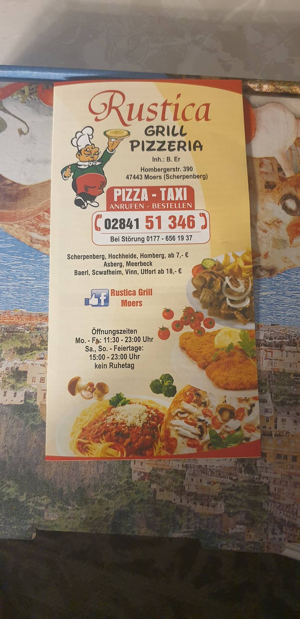 Speisekarte von Rustica Grill - Pizzeria, Moers