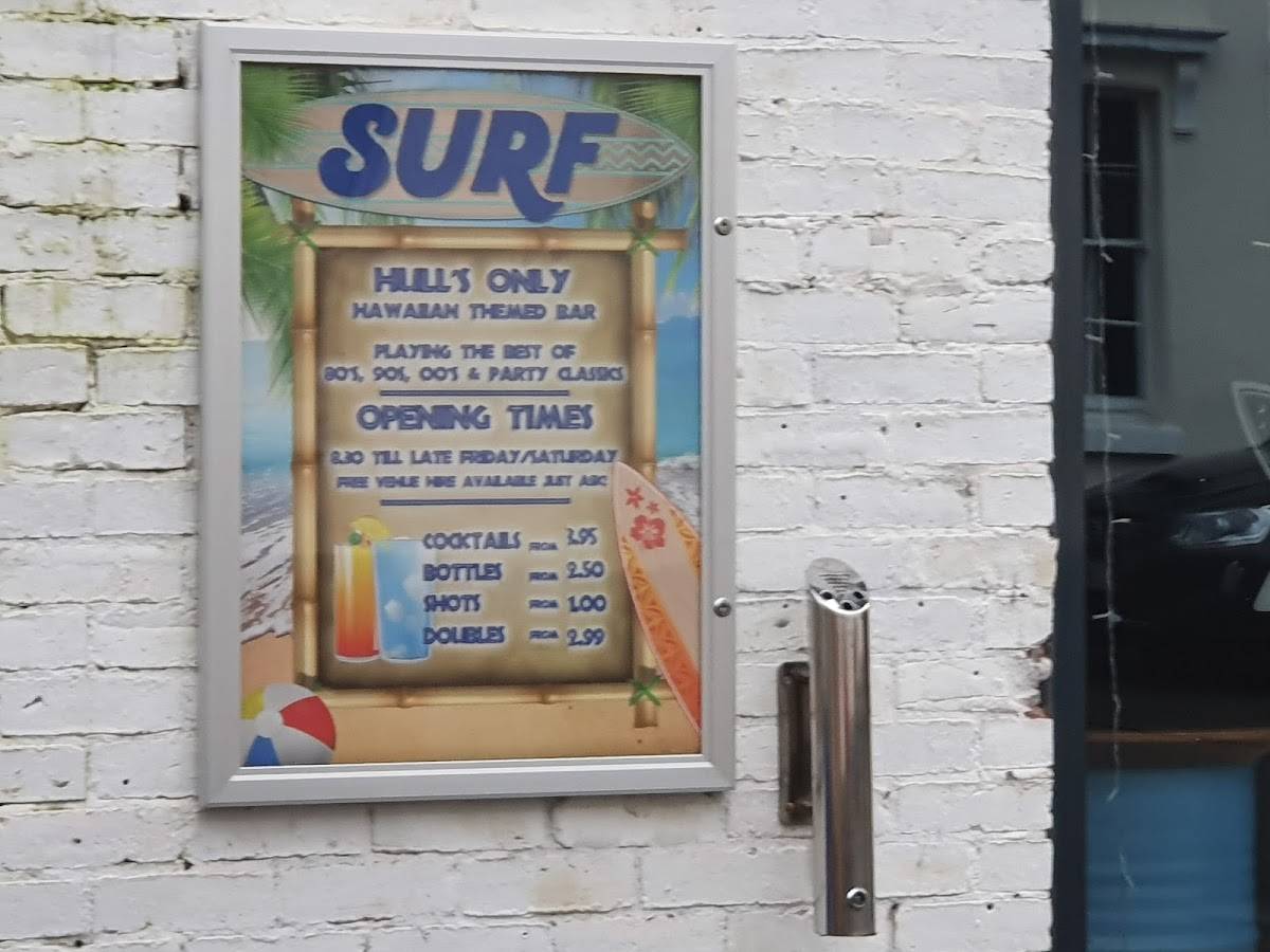 Menu at SURF pub & bar, Hull