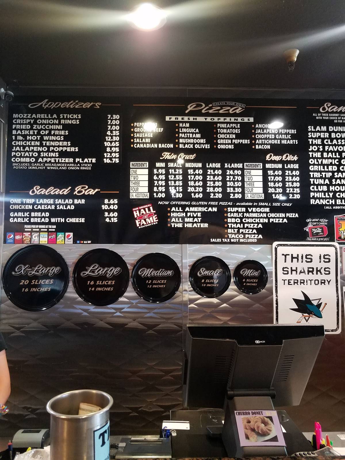 Menu at High Five Pizza BBQ, San Jose, 171 Branham Ln
