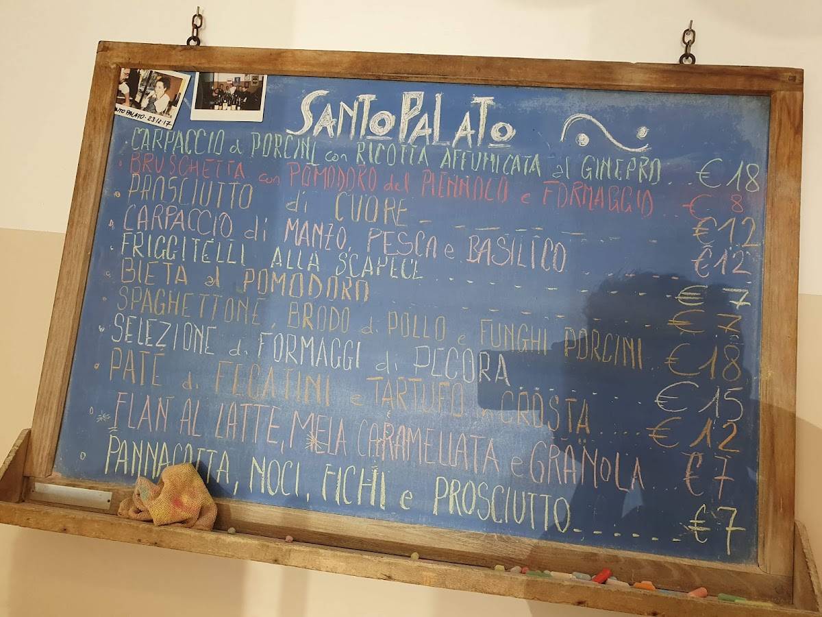Menu da SantoPalato ristorante, Roma