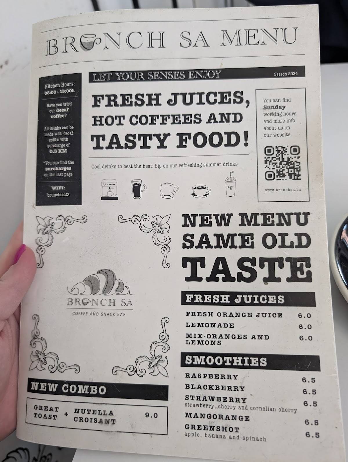Carta del restaurante Brunch Sa, Sarajevo