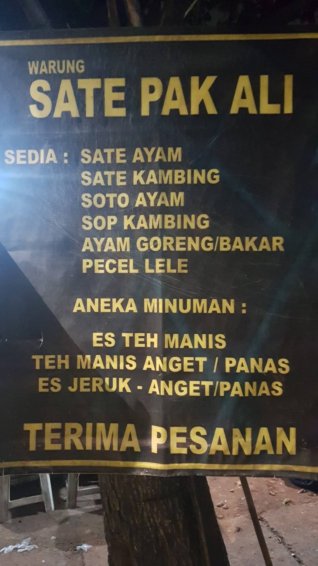 Menu at Sate Ayam Dan Kambing,Pak Ali pinang mas III restaurant, South ...
