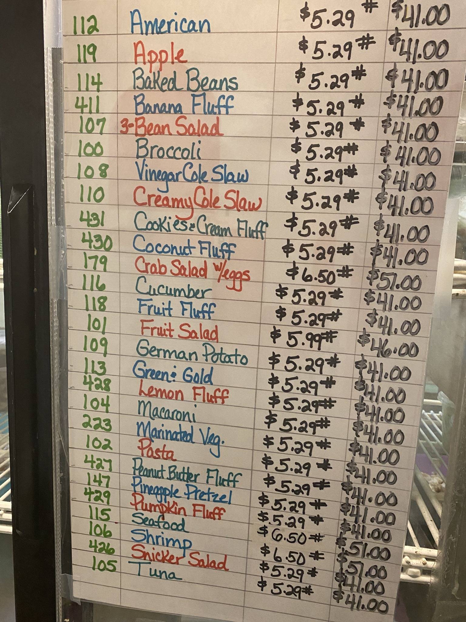 Menu at Schwarz Fish restaurant, Sheboygan, 828 Riverfront Dr