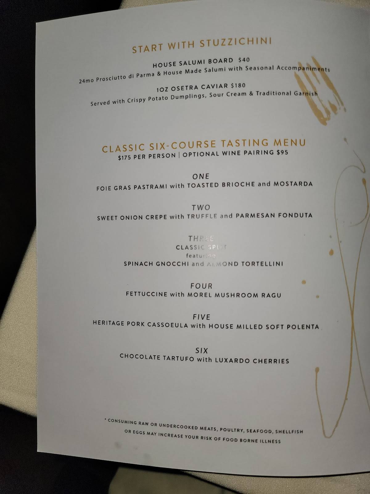 Menu at Scotch 80 Prime steakhouse, Las Vegas