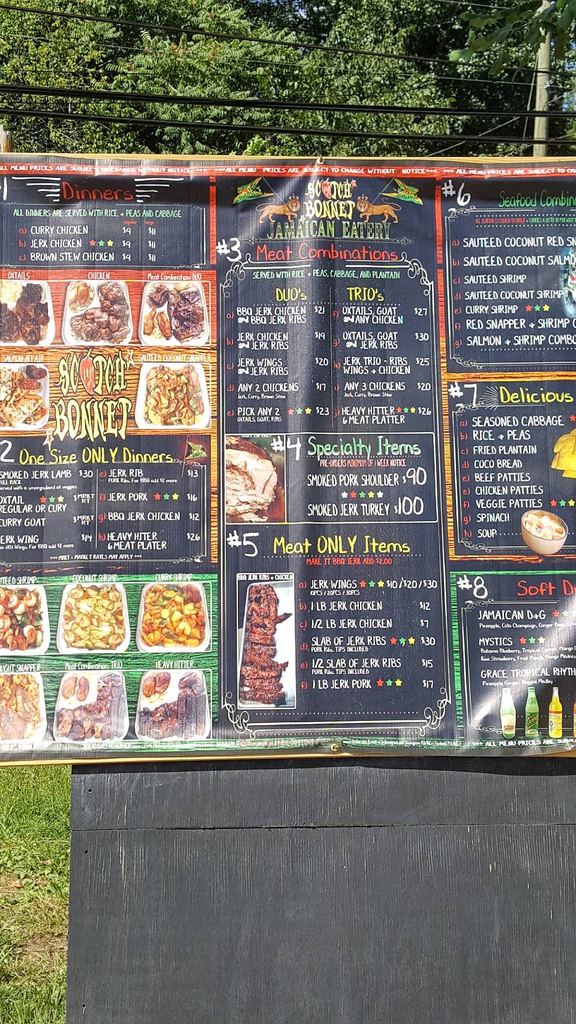 Menu at Scotch Bonnet Jamaican Restaurant, Atlanta