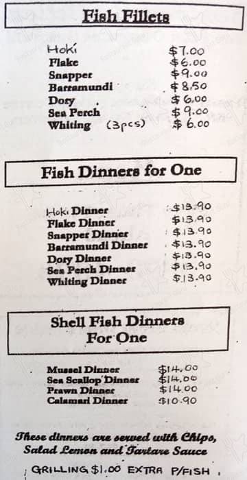 Menu at Seafood Addiction fast food, Algester