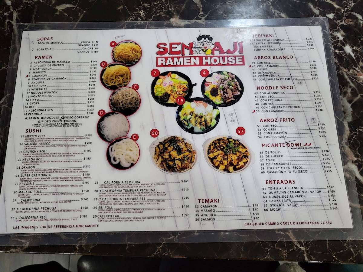 Menu at Sen Aji Ramen House restaurant, Mexicali, Blvd. Benito Juárez ...