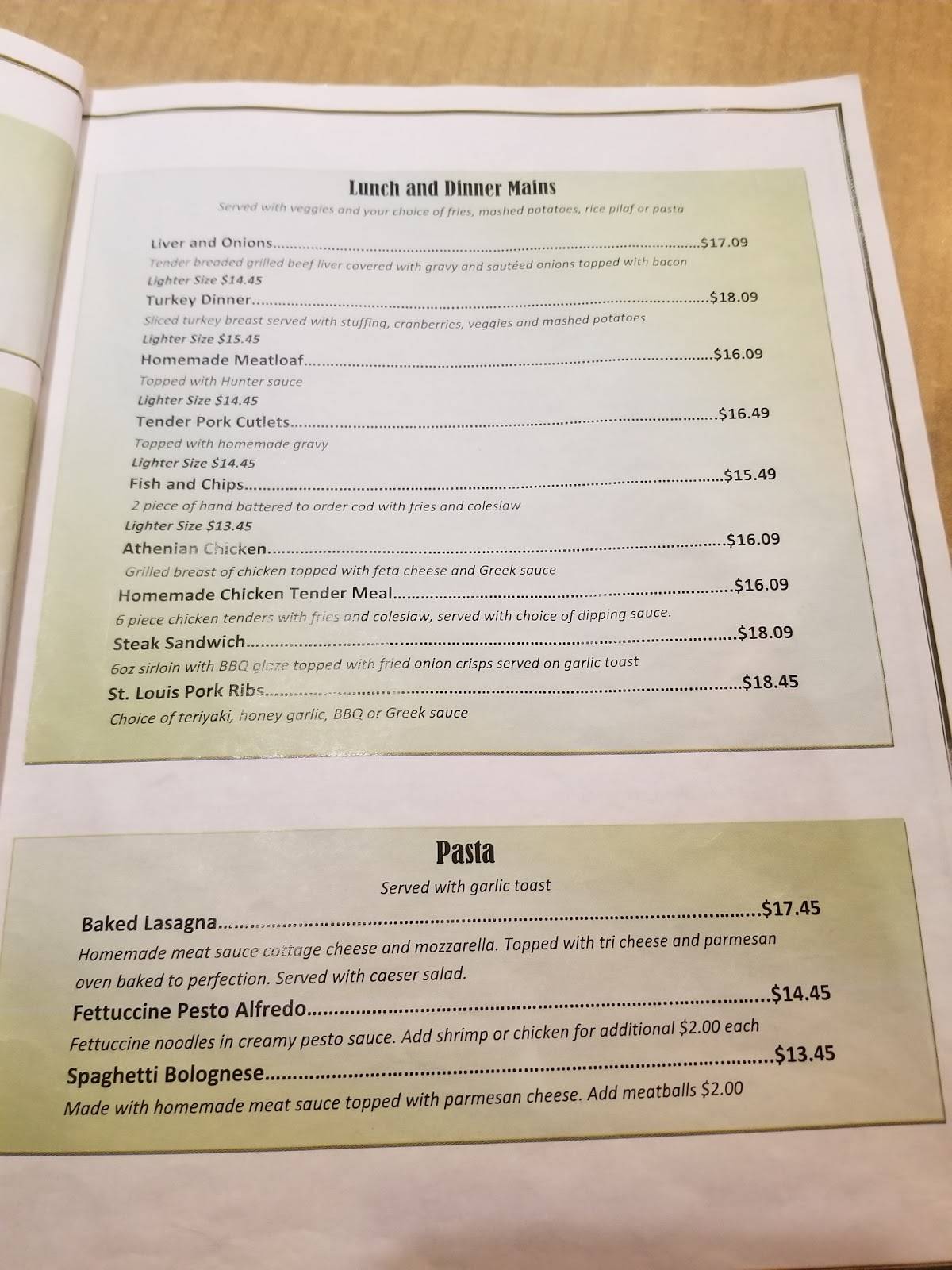 Menu at Seven Oaks All Day Eatery restaurant, Regina, 777 Albert St