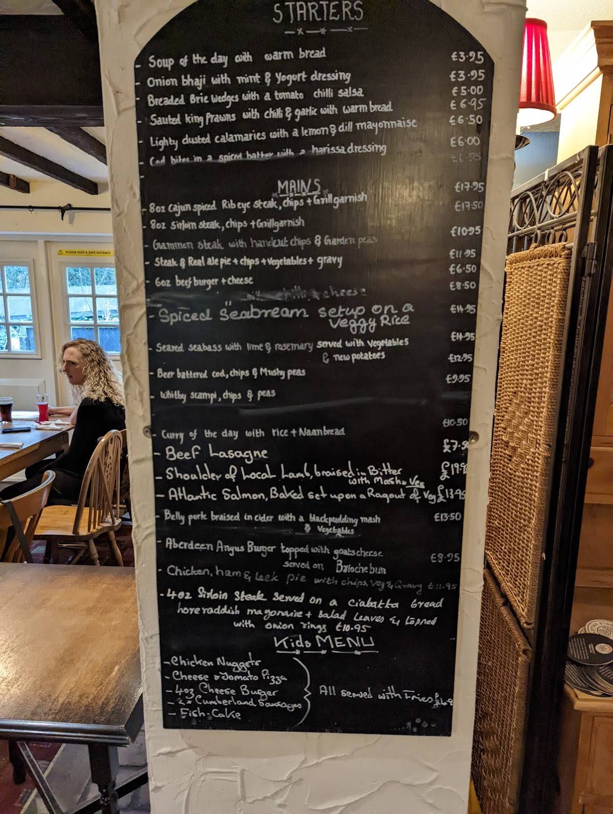 Menu at The Bridge Inn pub & bar, Sheffield, Ridgeway Moor