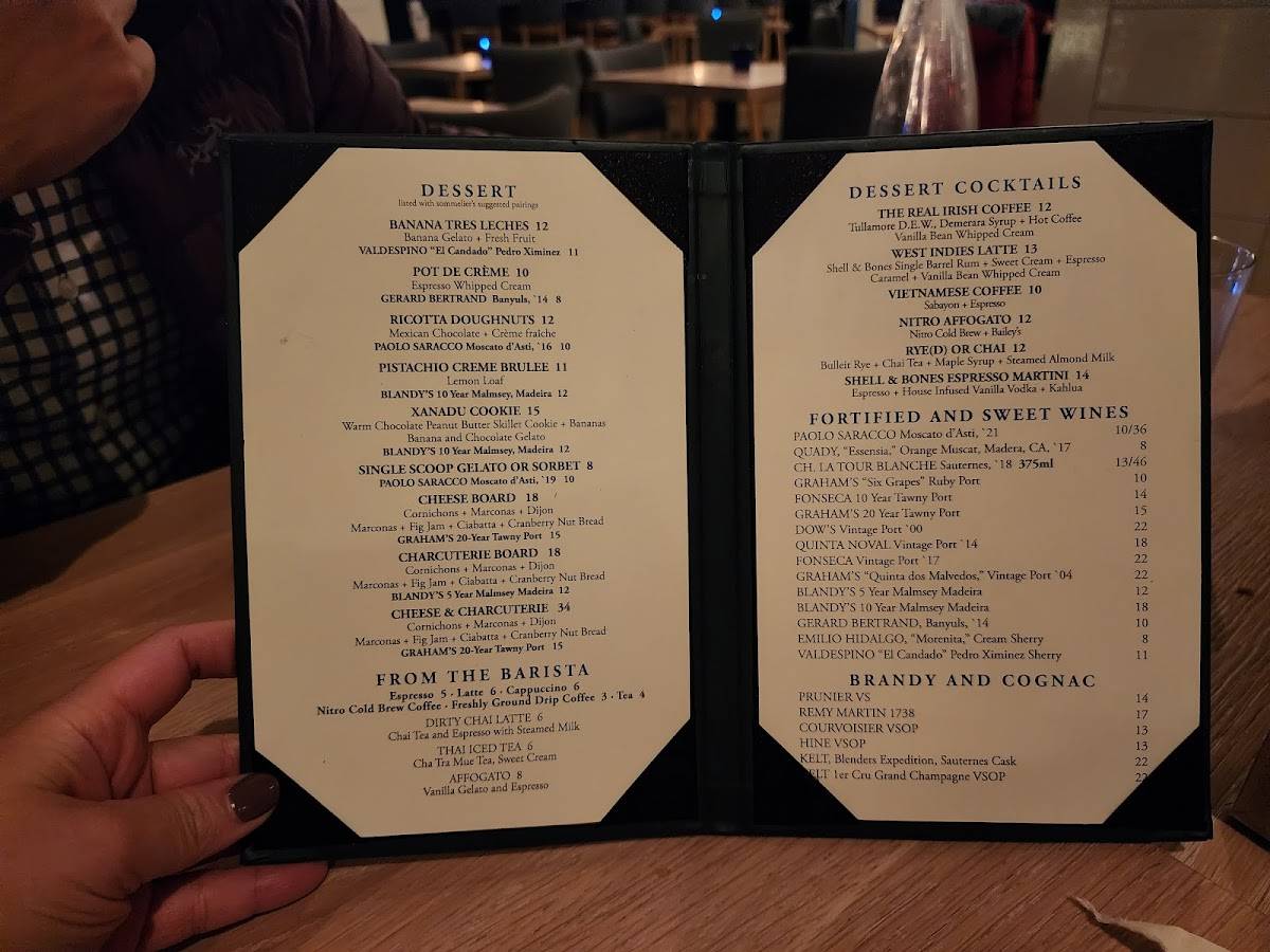 Menu at Shell & Bones Oyster Bar & Grill, New Haven
