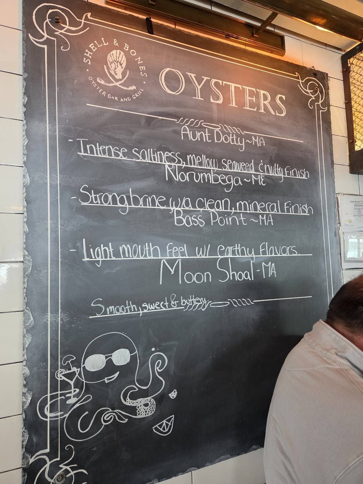 Menu at Shell & Bones Oyster Bar and Grill, New Haven