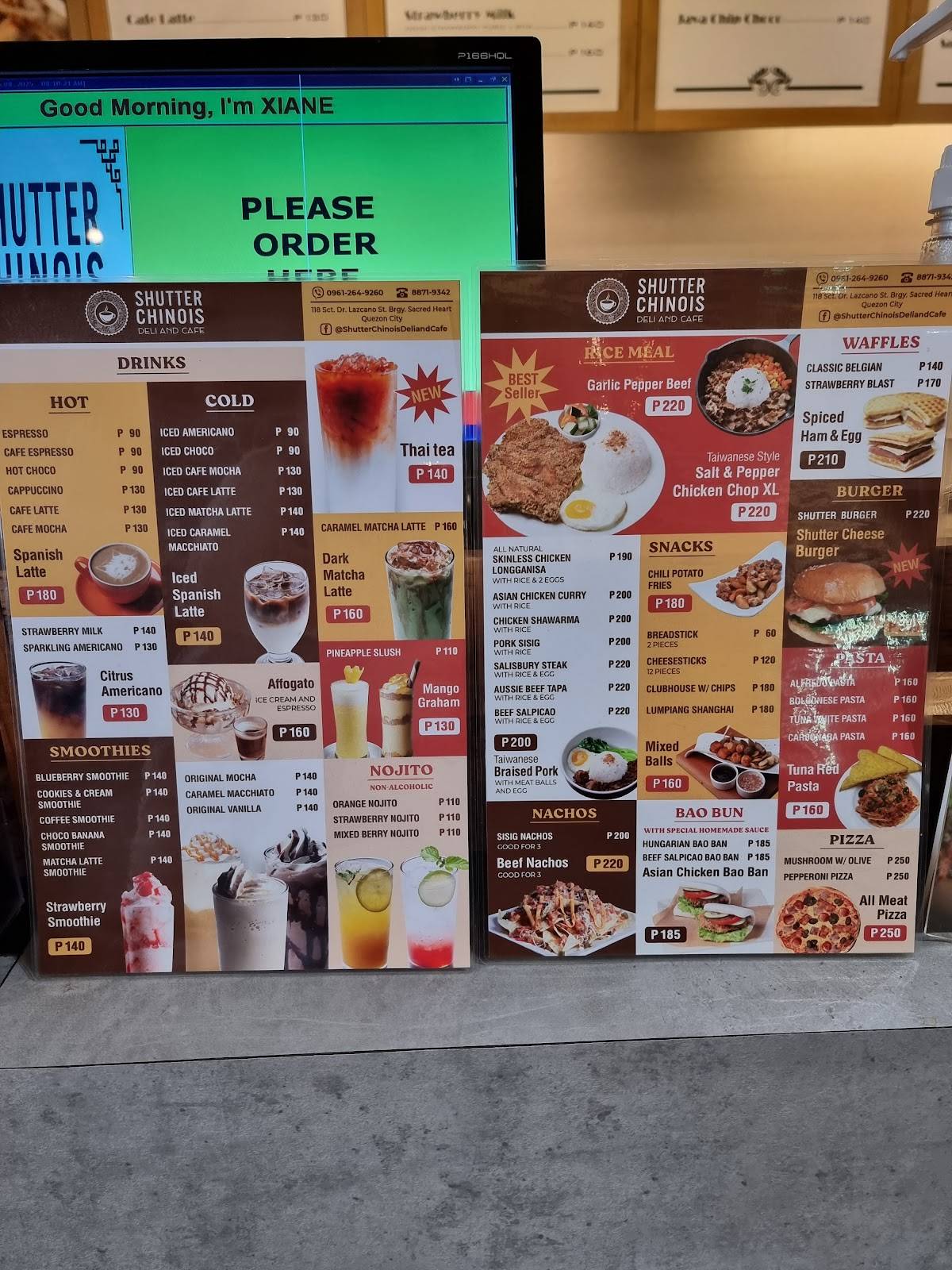Menu at Shutter Chinois Deli and Cafe, Quezon City, 118 Scout Dr Lazcano