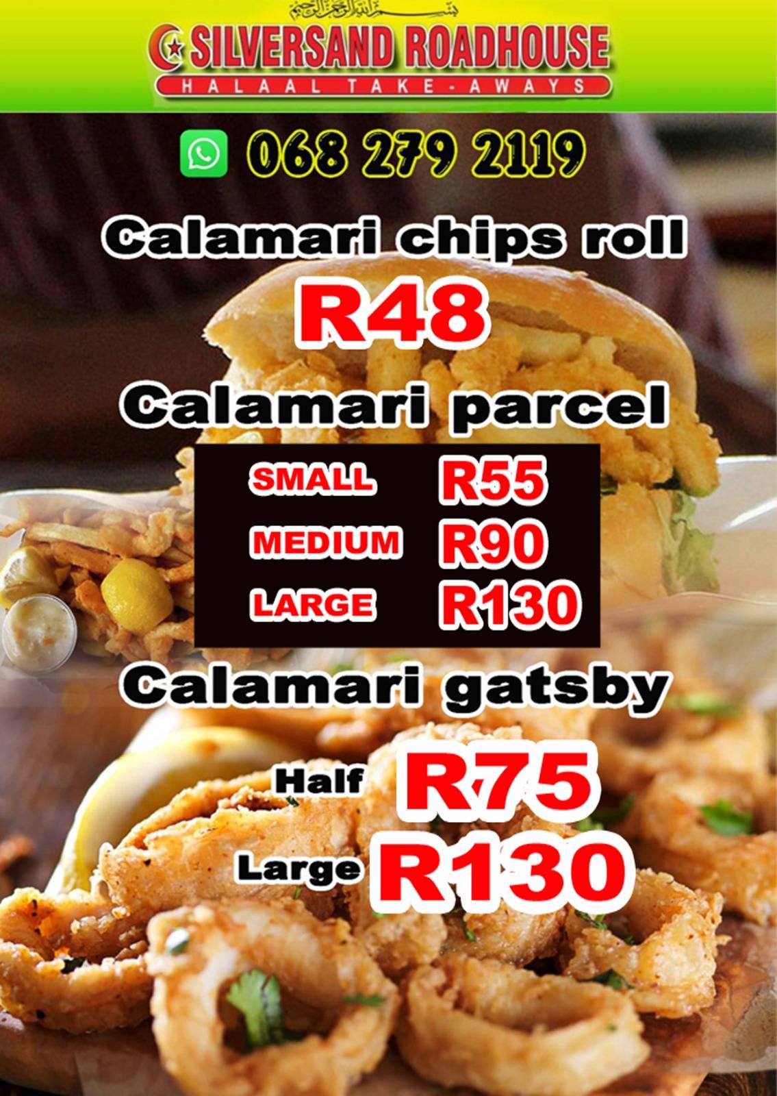 Menu at Silversands roadhouse (Morganstar) restaurant, Cape Town