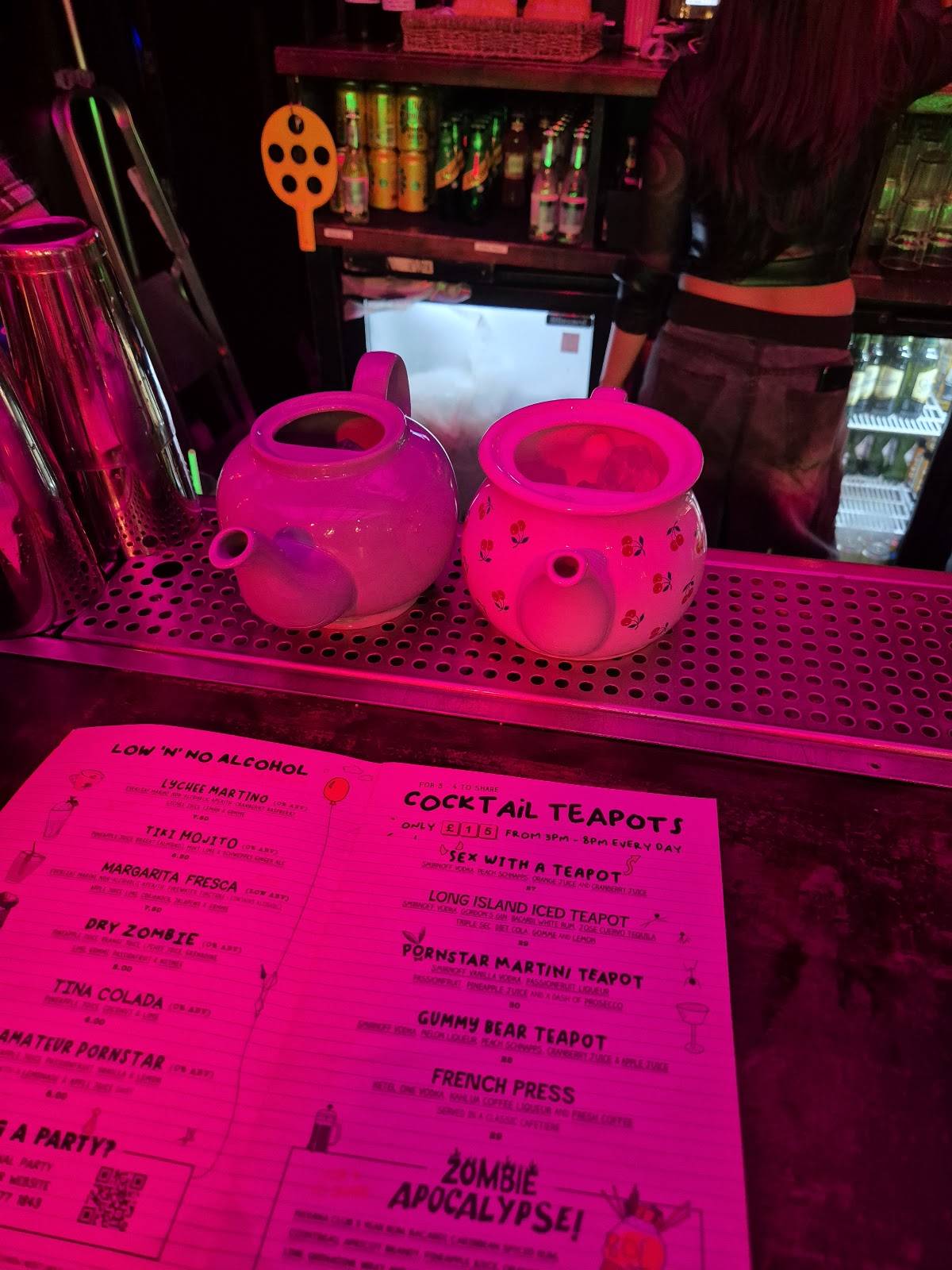 Carta de Simmons Bar Oxford Street, Londres