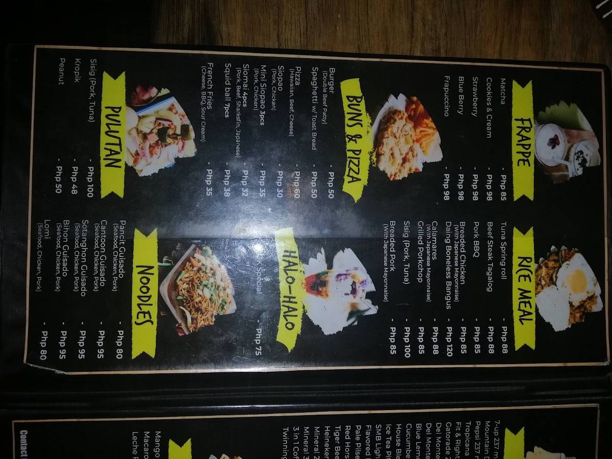 Menu at Sirok Dine & Chill restaurant, Panabo