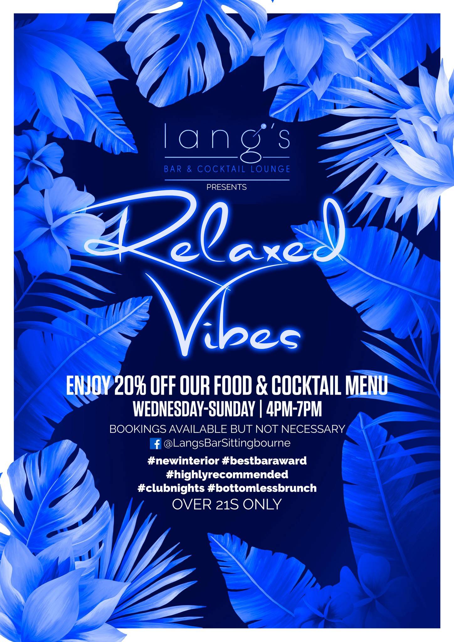 Menu at Lang's Bar & Cocktail Lounge, Sittingbourne