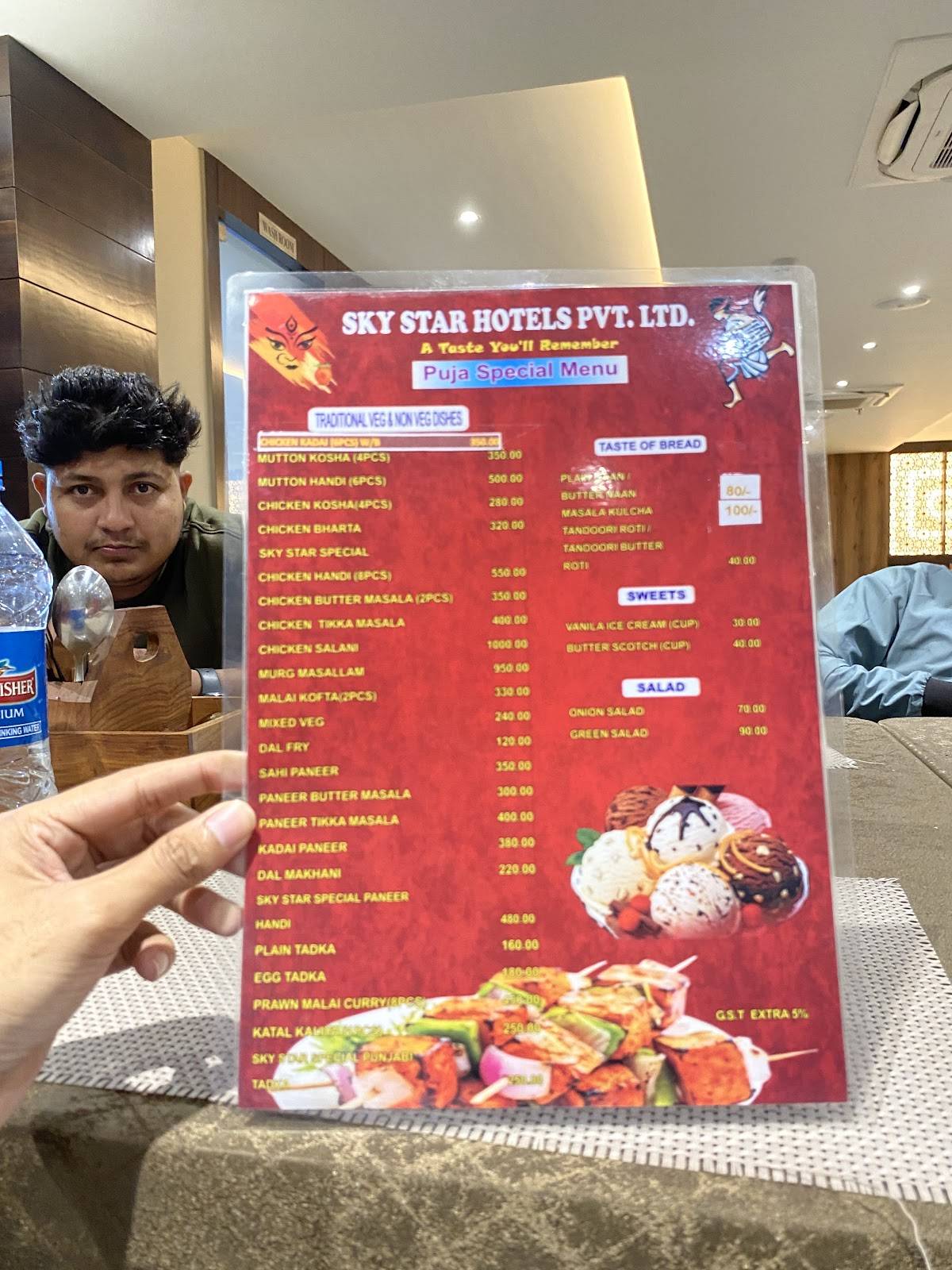 Menu at Sky Star Hotel and Restaurant, Jalpaiguri