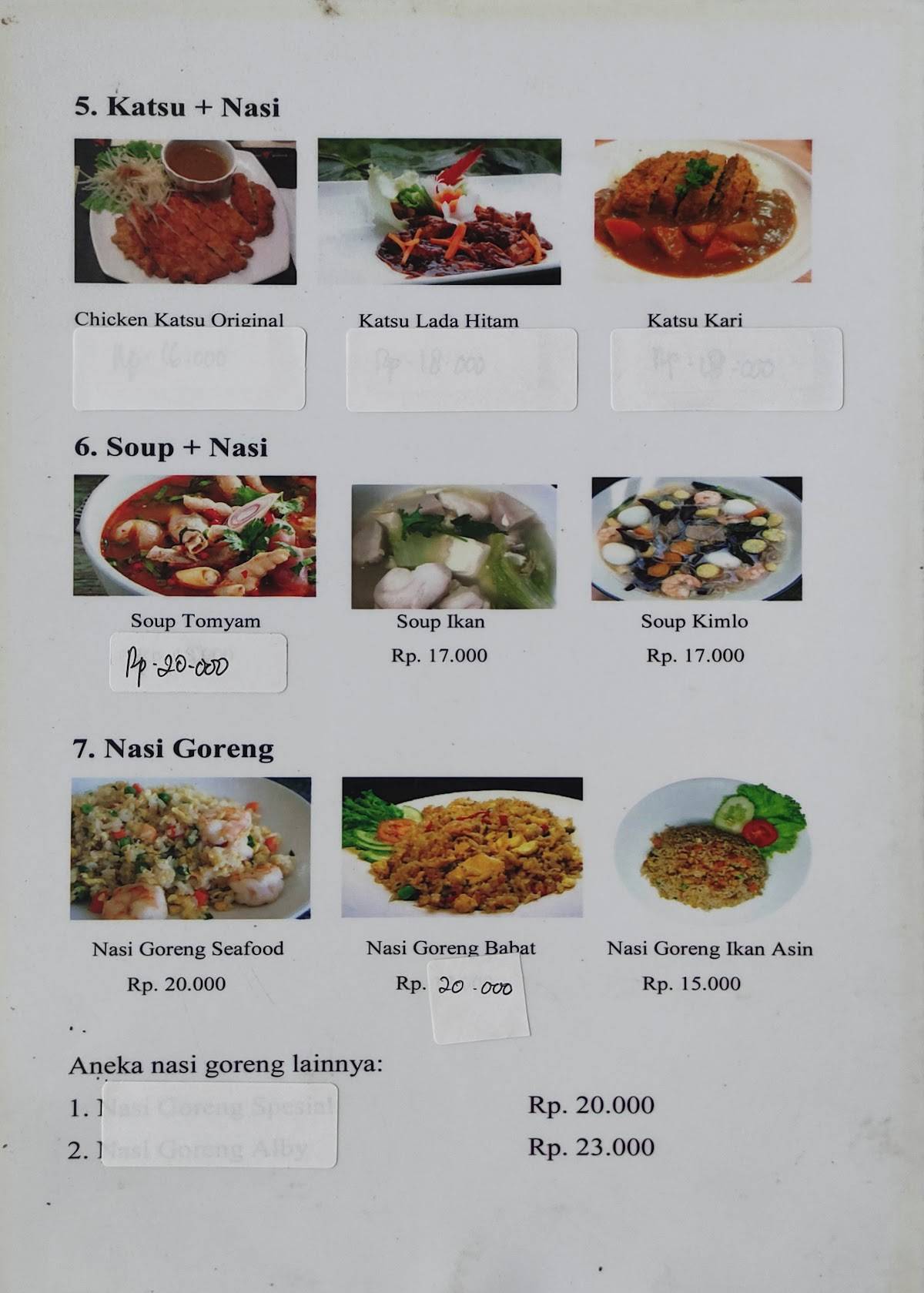 Menu at Sop Ikan Khas Batam, Semarang restaurant, Semarang