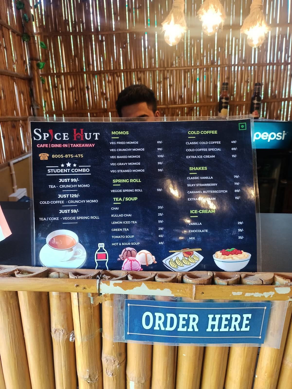 Menu at Spice Hut Cafe, Jaipur