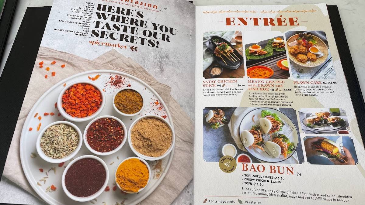 Menu at Spice Market restaurant, Karrinyup