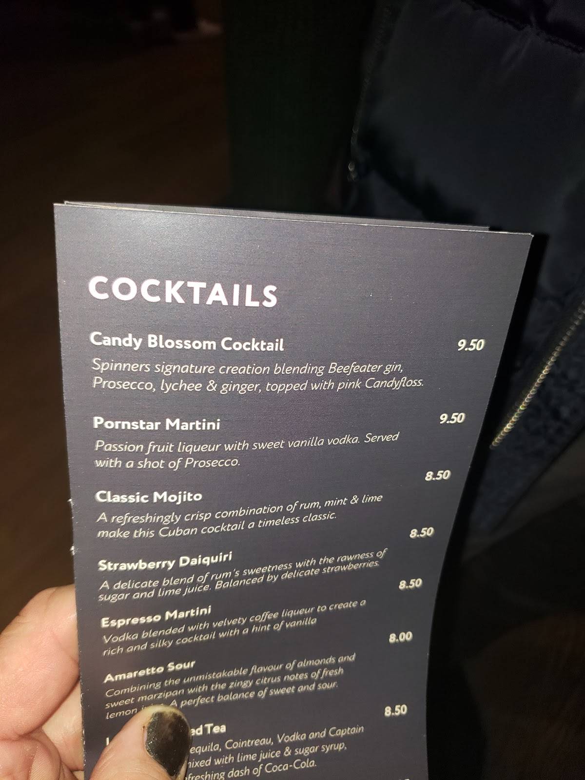 Menu at Spinners Crazy Golf & Bowling pub & bar, Reading