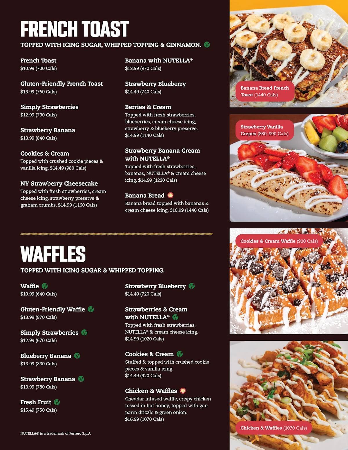 Menu at Stacked Pancake & Breakfast House restaurant, Cambridge