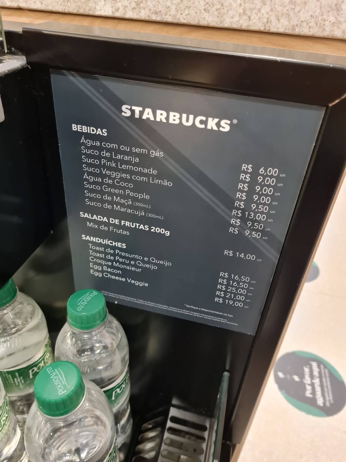 Menu em Starbucks, Belo Horizonte, Av. dos Andradas