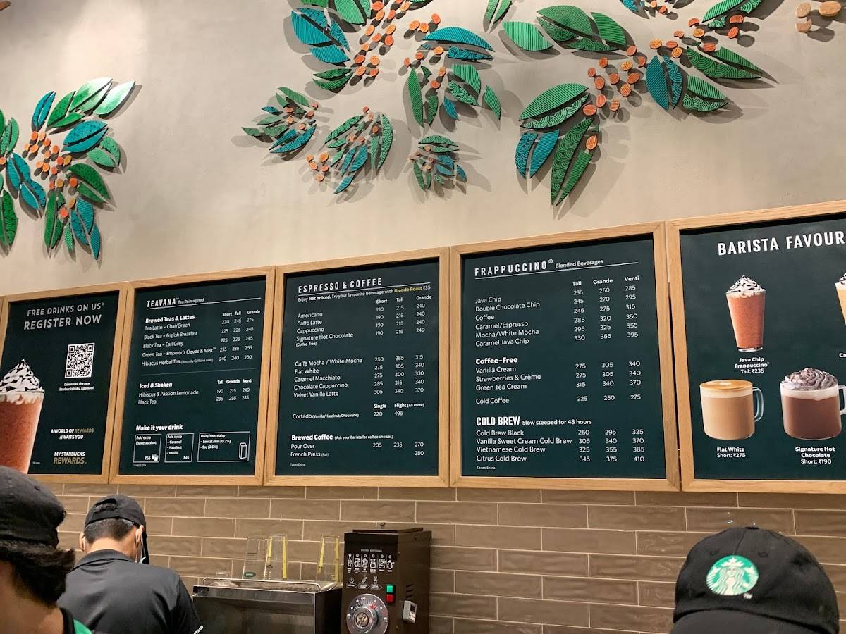 Menu at Starbucks, Indore, Flat #2